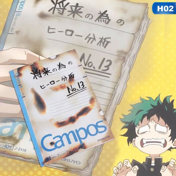 Feuillet mobile,Carnet de notes My Hero Academia Midoriya Izuku,cahier ...