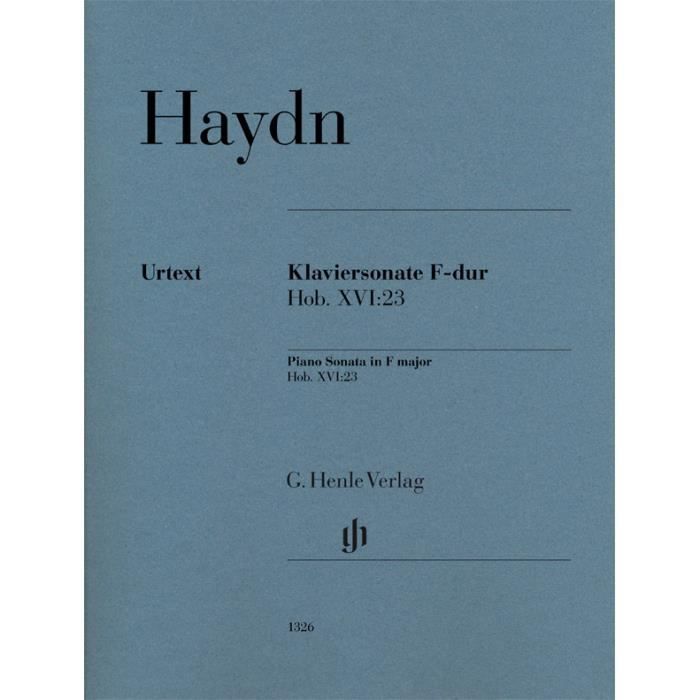 Piano Sonata in F major Hob. XVI:23, de Franz Joseph Haydn - Recueil ...