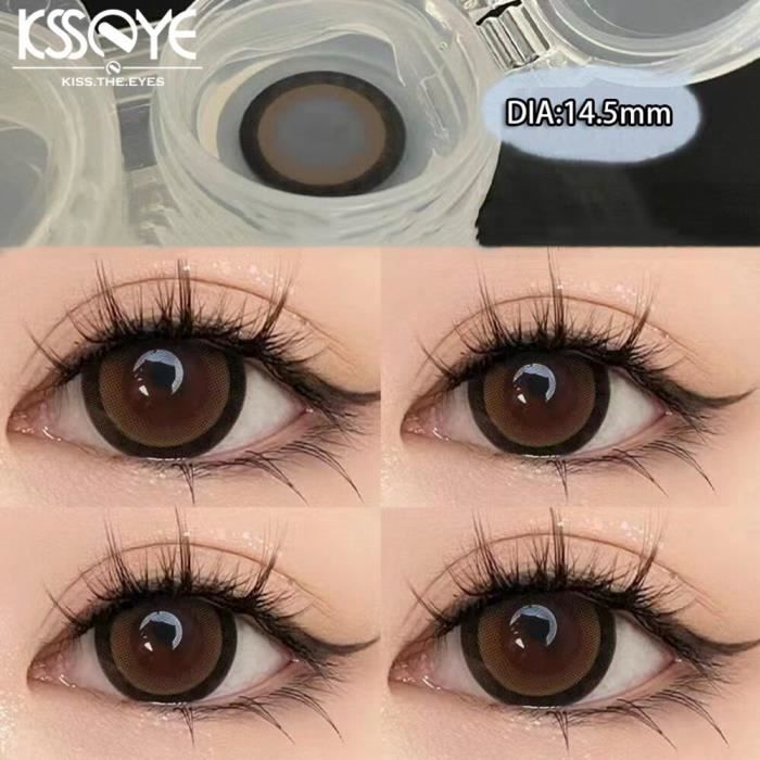 KSSEYE – lentilles de de couleur naturelle pour les yeux avec dioptrie ...