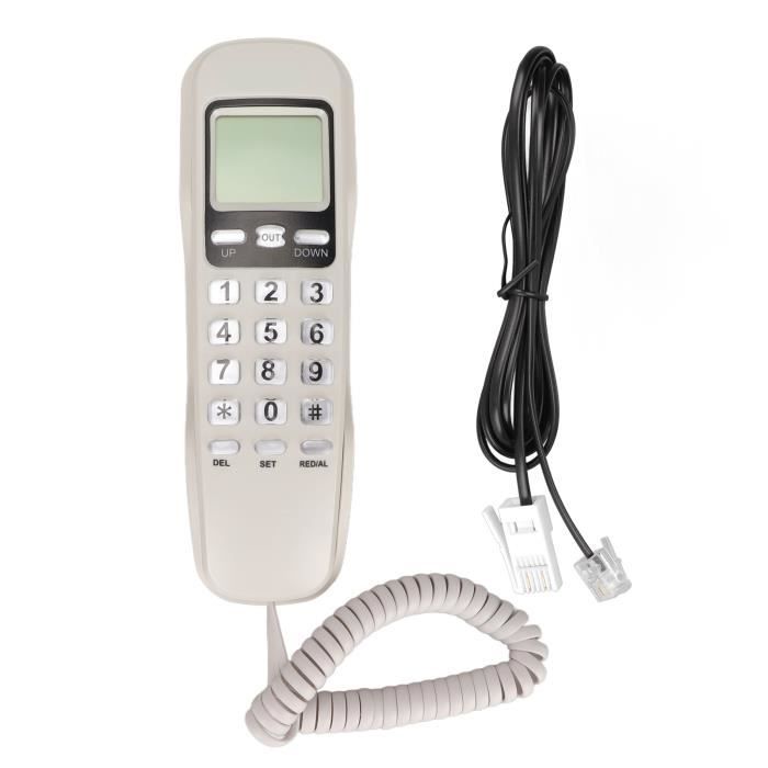 MSA Téléphone Fixe Mural Kx‑T333Cid Téléphone Mural Filaire ...
