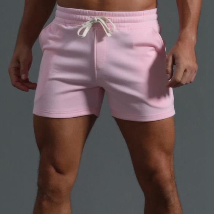 Short en Coton Homme Sport Plage Casual Grande Taille Fitness Couleur ...