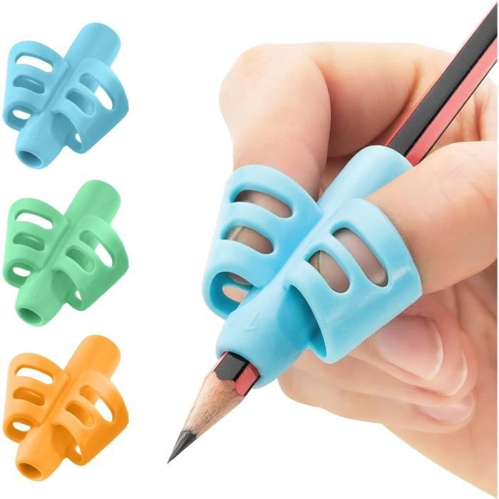 Lot De 3 Grippies Aide Écriture, Guide Doigt Ecriture Enfant - Pencil ...