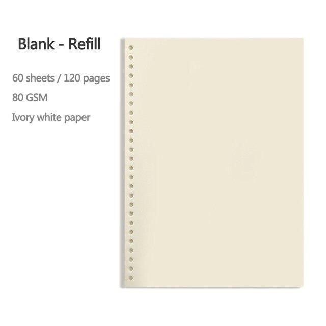 CAHIER,Blank Refill-A5--Carnet de notes A5 avec grille à points blancs ...