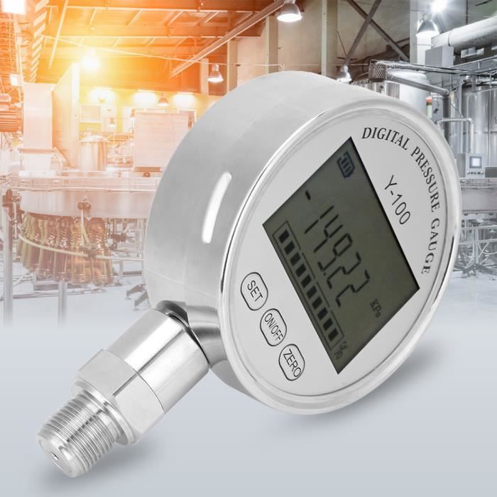 Manomètre numérique - ZJCHAO - Y100 - Haute précision - Acier ...