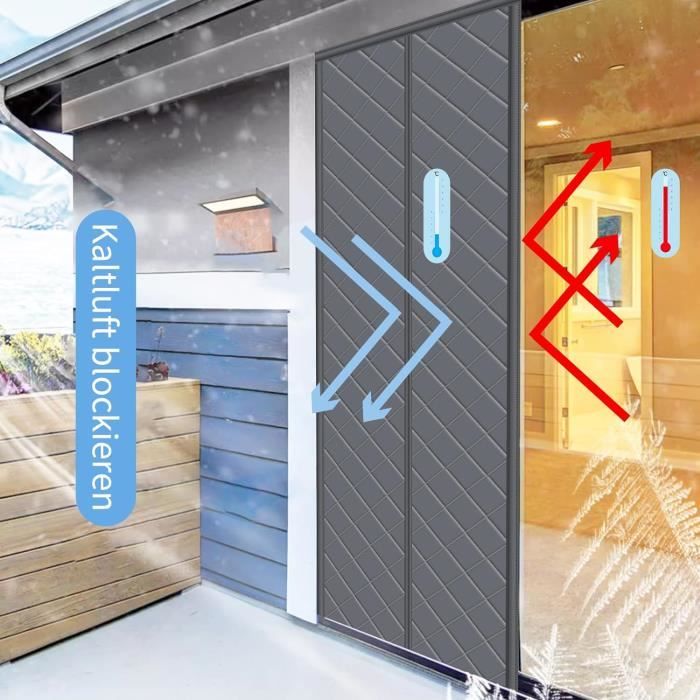 Rideau de Porte Isolation Thermique 150 x 210cm, Rideau Thermique ...