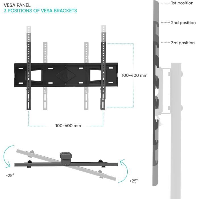 Ts5550 Support Tv Sur Ped, Pied De Sol Pour Télé Meuble Pour Téléviseur ...