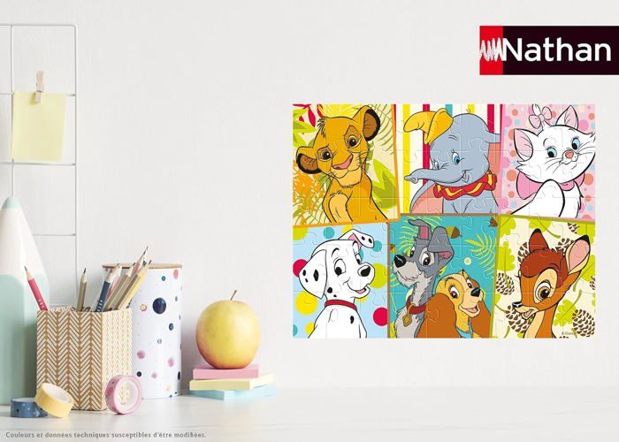 Puzzle - NATHAN - Mes animaux Disney préférés - 45 pièces - 36 x 26 cm ...