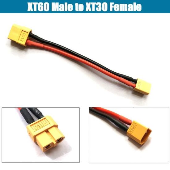 XT60 M à XT30U - Connecteur Adaptateur Femelle-mâle, Xt60 Ec5 Ec3 T Deans 4.0mm 3.5mm Jst Sm ...