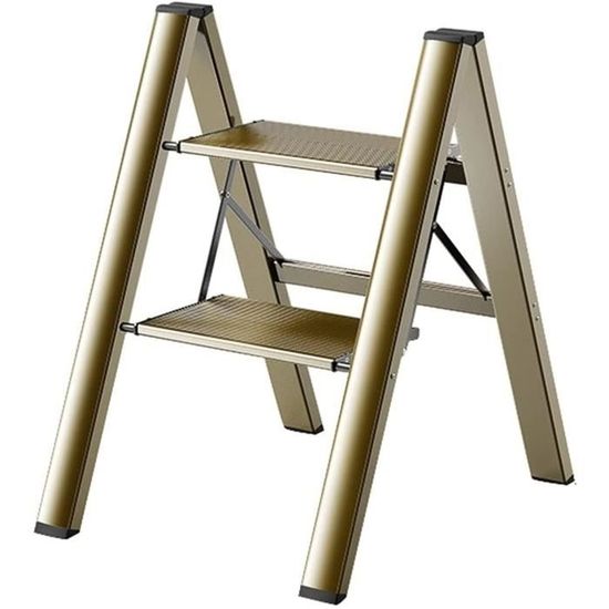 Escabeau 3 marches 2 marches pliable avec large pdale antidrapante en aluminium portable lger ...