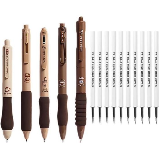 5 Pièces Stylos, Stylo Papermate, Stylo Noir, Stylo Aesthetic, Avec 10 ...