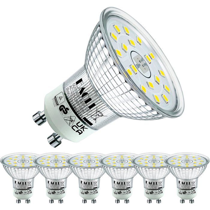 Ampoule LED GU10-KAL-Gu10 Led 6000K Blanc Froid 4,9W Remplace 75W ...