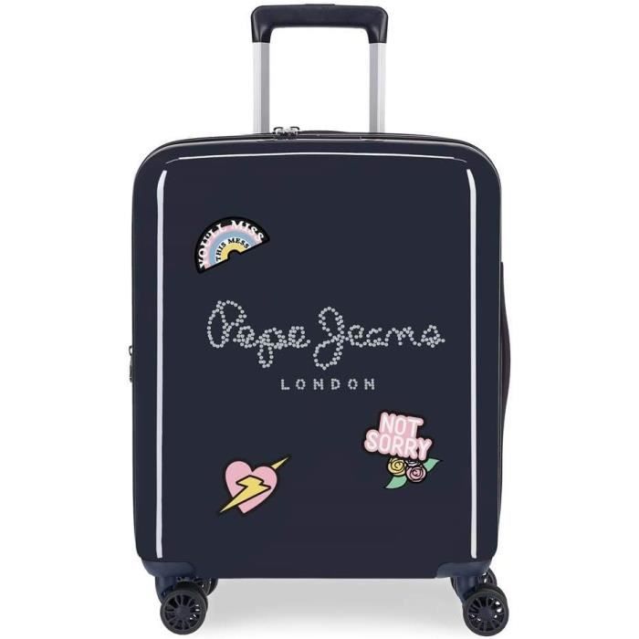 Emi Valise De Cabine Bleue 38 X 55 X 20 Cm Rigide Abs Fermeture ...