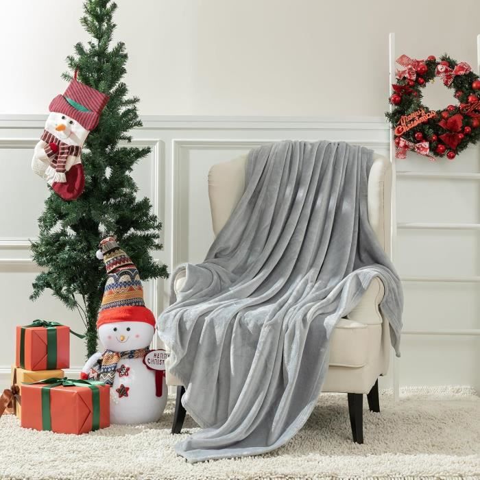 Plaid Canape Couverture Polaire, 280Gsm Plaid Canapé Fourrure Jeté De ...