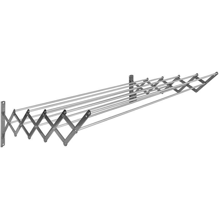 Séchoir à Linge Mural Etendoir Extensible100% Aluminium 9 Barres 120 cm ...
