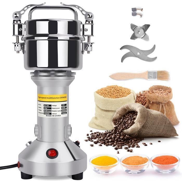 Electric Grain Grinder, 150g High Speed Spice Grinder with 3 Stainless ...