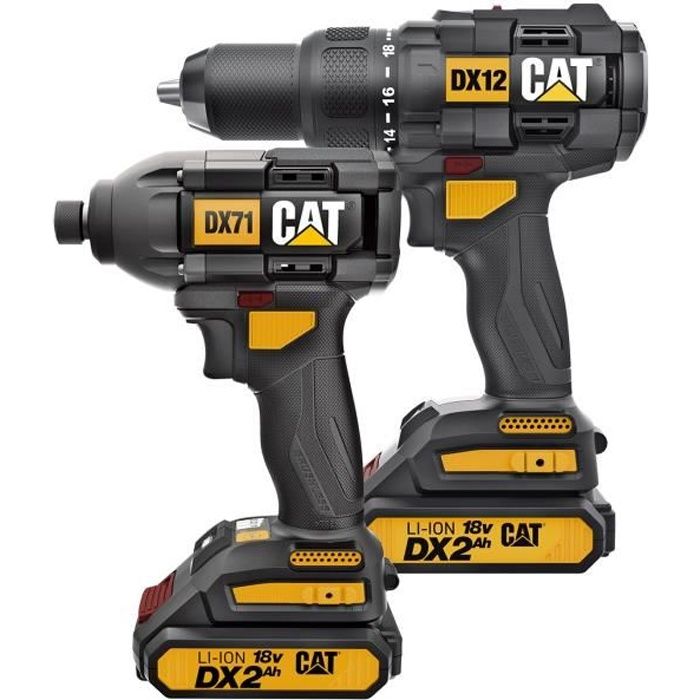 CAT 18V Kit combiné 2 en1 (perceuse à percussion& tournevis à ...