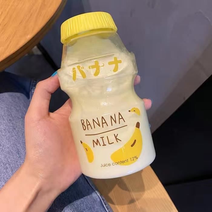 Gourde,Jolie bouteille d'eau en plastique de , pour yaourt, avocat, en forme de Yakult, Kawaii ...