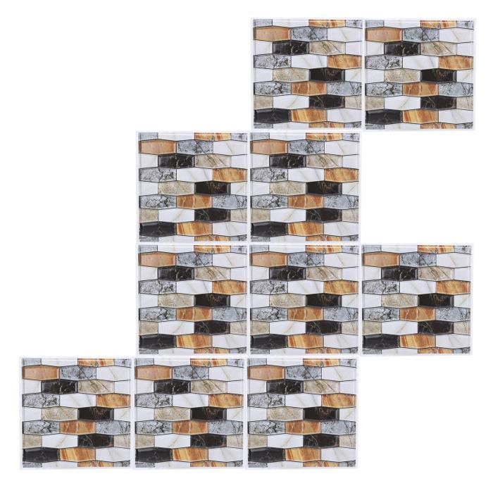 AYNEFY Autocollant pour carreaux auto-adhésifs 10pcs Autocollant de ...