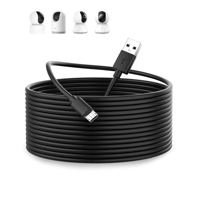 Câble Micro Usb 10M, Câble Usb Pour Mi 360° Home Security Camera 2K Pro ...