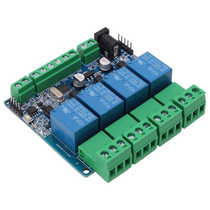 Cikonielf Carte de relais d'isolement à 4 canaux Module de relais 12V 4 ...