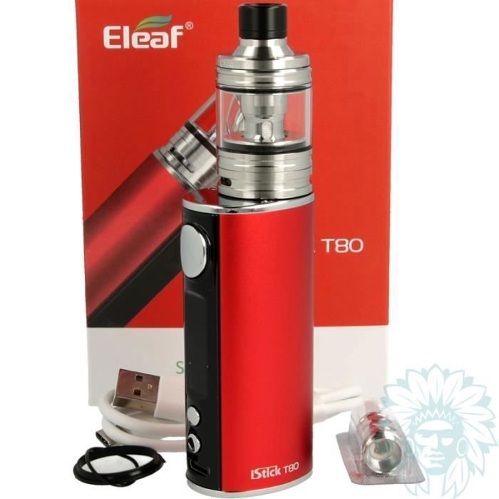 Pack Complet Eleaf Istick T80 Rouge + Melo 4 D25 + 5 Résistances EC2 0 ...