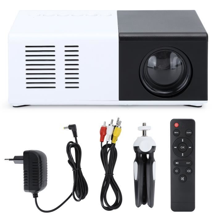 HENGL Mini Projecteur Noir et Blanc Machine de Projection Portable LED ...