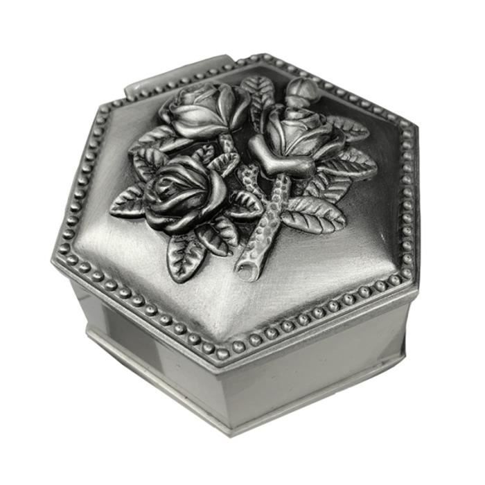 1PC boîte à bibelots articulée avec couvercle de rangement décorative ...