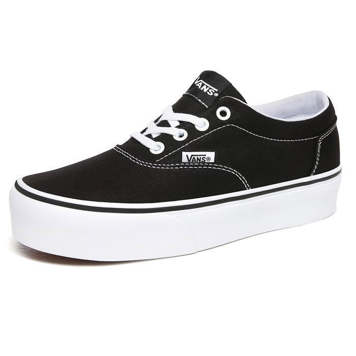 Baskets Femme - VANS - Doheny Plat Nero - Lacets - Talon Plat - Dessus ...