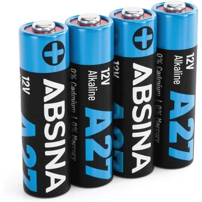 4X Pile 27A 12V Alkaline Pour Telecommande Portail, Ouvre-Porte De ...