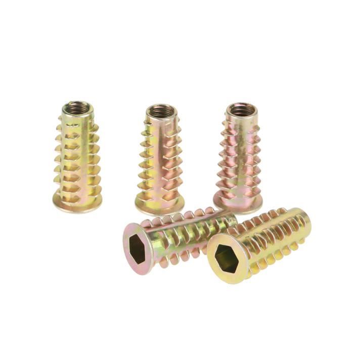 VBESTLIFE Écrou hexagonal de tête d'entraînement Écrou d'insertion en ...