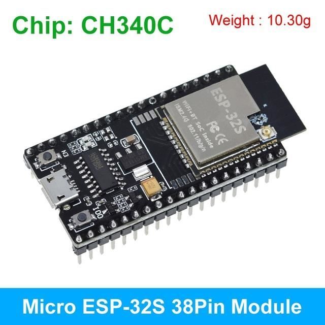 Circuits intégrés,ESP32S-CH340C-MICRO--Carte de développement ESP32 ESP 32S NodeMCU 32S MICRO ...