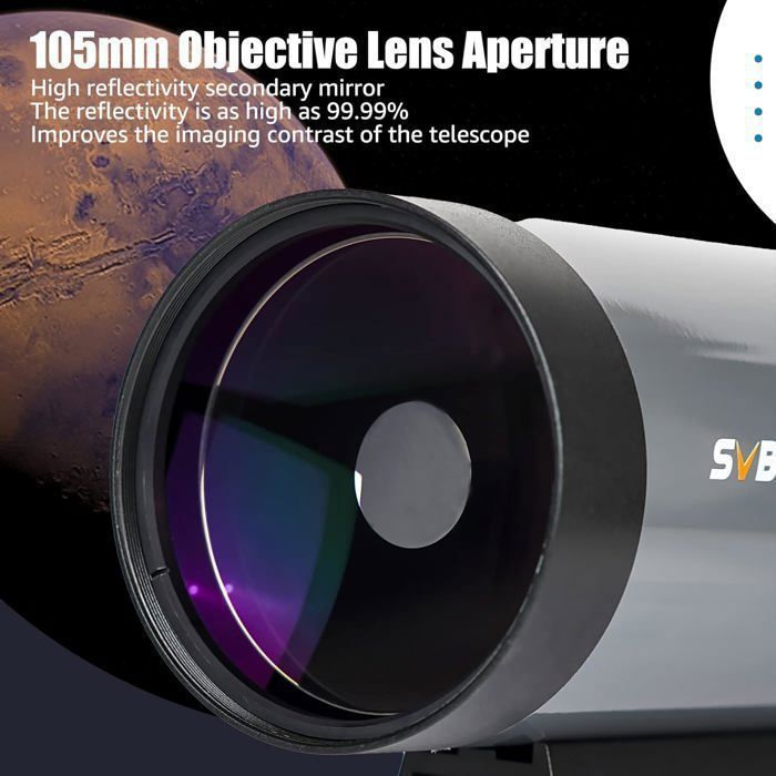 Svbony MK105 Maksutov Télescope Cassegrain, 105mm F13 99% Réflectivité ...