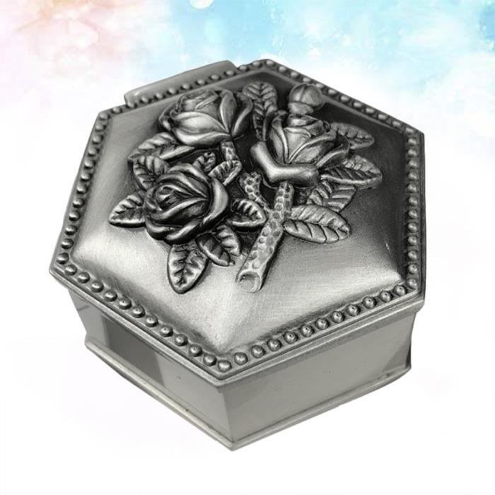 1PC boîte à bibelots articulée avec couvercle de rangement décorative ...