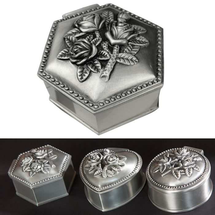 1PC boîte à bibelots articulée avec couvercle de rangement décorative ...