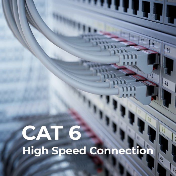 TRAHOO-5x 1m Câble Patch CAT6 PIMF S/FTP un Blindage CAT-6 RJ45 Câble ...