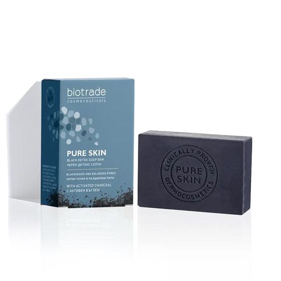 Biotrade Pure Skin Savon Purifiant au Charbon Actif Élimine les Points ...
