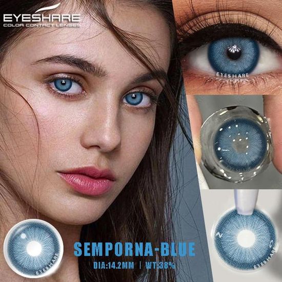 Semporna Blue Lentille de contact cosmétiques colorées yeux ...