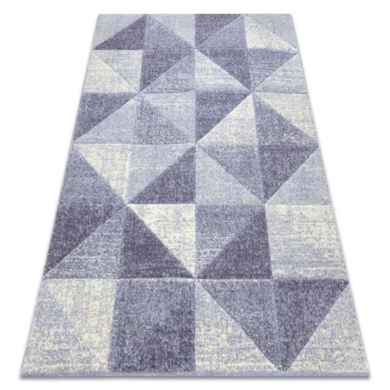Tapis FEEL 5672/17944 Triangles beige/violet - 140x190 cm - Cdiscount Auto