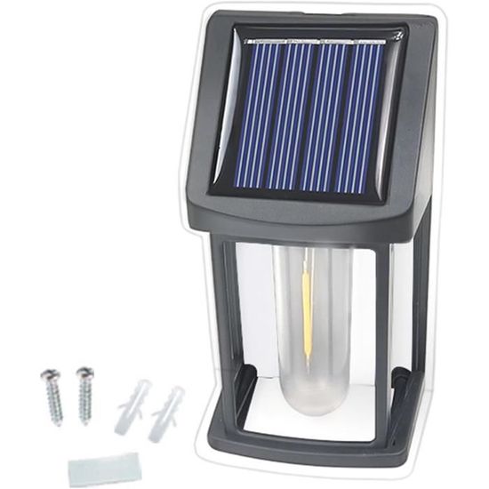 Appliques Murales Extérieures Solaires - Lampes Solaires Décoratives Pour Clôture Avec Capteur ...