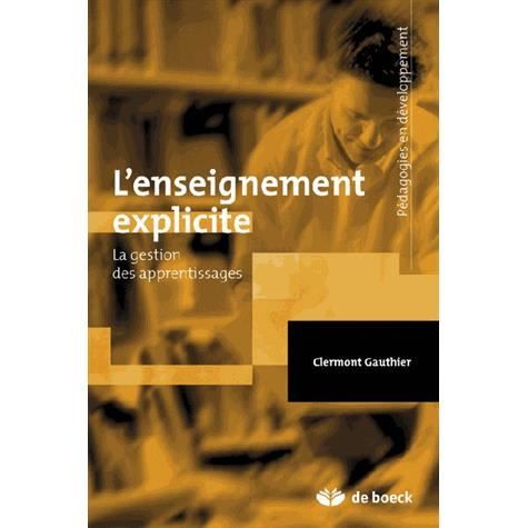 Enseignement explicite et réussite des élèves - Cdiscount Librairie