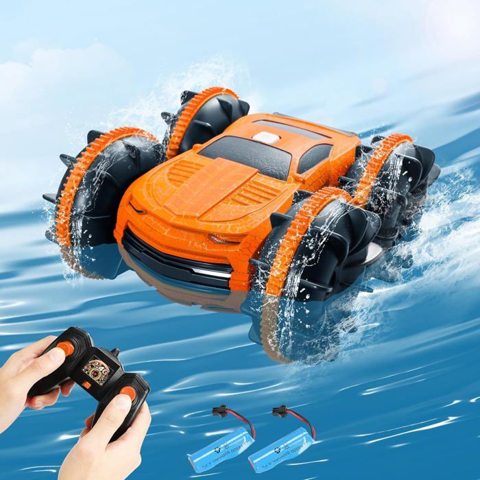 Voiture Télécommandée Amphibie À Partir De 4 5 6 7 8 9 Ans, Voiture De Plage Télécommandée Pour ...