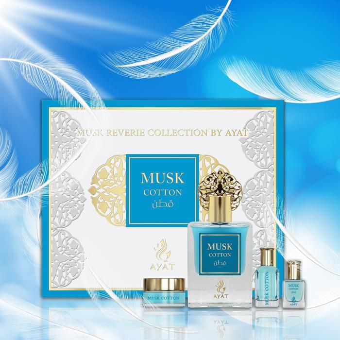 Coffret Musk Cotton – Eau de Parfum 50ml, Musc 5ml, Huiles Parfumée ...