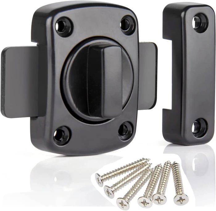 Loquet rotatif salle de bain AIMOONSA en alliage de zinc noir - verrou ...