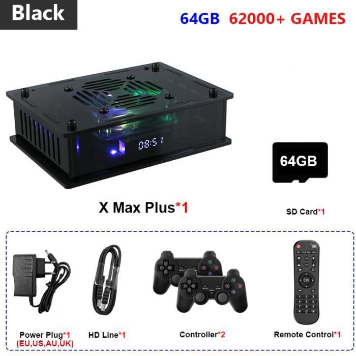 Black sans fil 64 Go - Super Console X Max Plus, 4K HD, WiFi, TV rétro ...