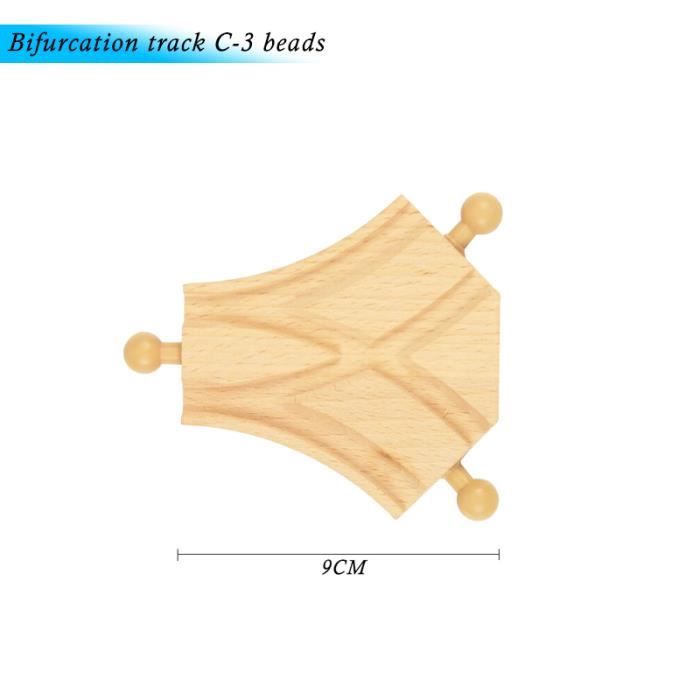 Piste C-3 perles - Ensemble de rails de Train en bois de hêtre pour ... Piste C-3 perles - Ensemble de rails de Train en bois de hêtre pour ...