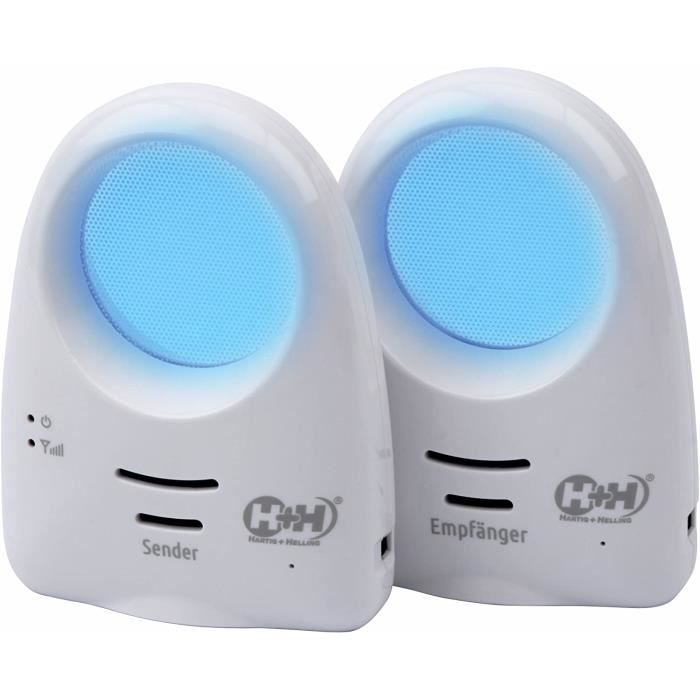 Ecoute Bébé avec Lumière de Nuit Intégrée Portée 300 m Blanc [136 ...