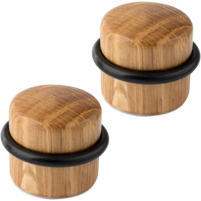 LouMaxx Lot de 2 Butoirs de Porte en Bois - Cale Porte Auto-Adhésive ...