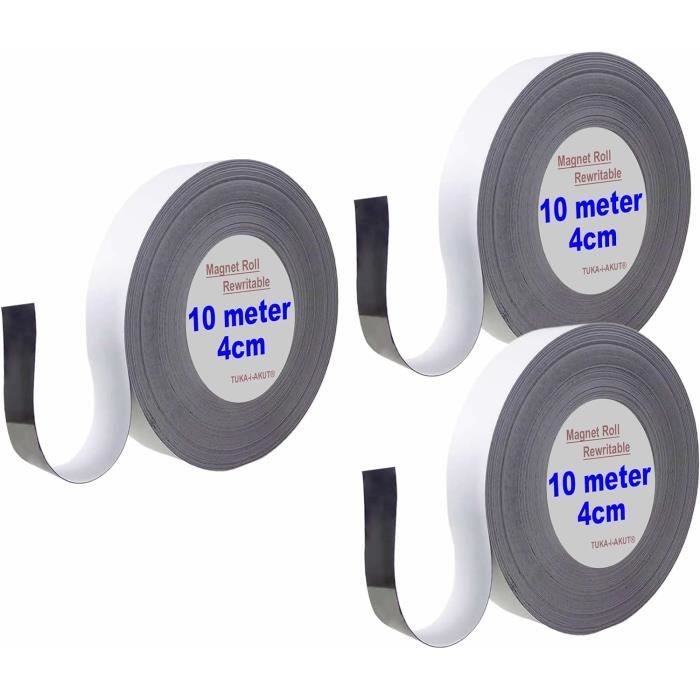 Tuka 30M X 40Mm X 1Mm Magnétique Ruban De Marquage, Réinscriptible ...