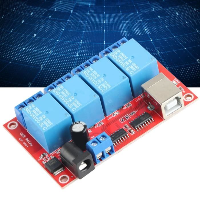 XIJ Module de relais (5v)Module Relais 4 Canaux Grande Capacité De ... XIJ Module de relais (5v)Module Relais 4 Canaux Grande Capacité De ...