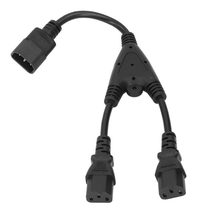 HURRISE Câble d'alimentation Splitter Y IEC320 C14 vers 2 X C13 Femelle ...